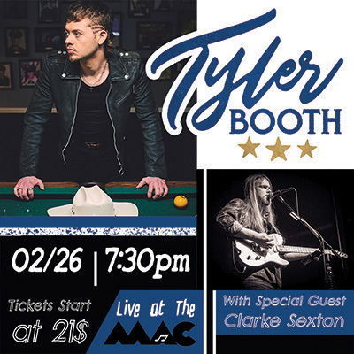 Tickets | Tyler Booth | Mountain Arts Center